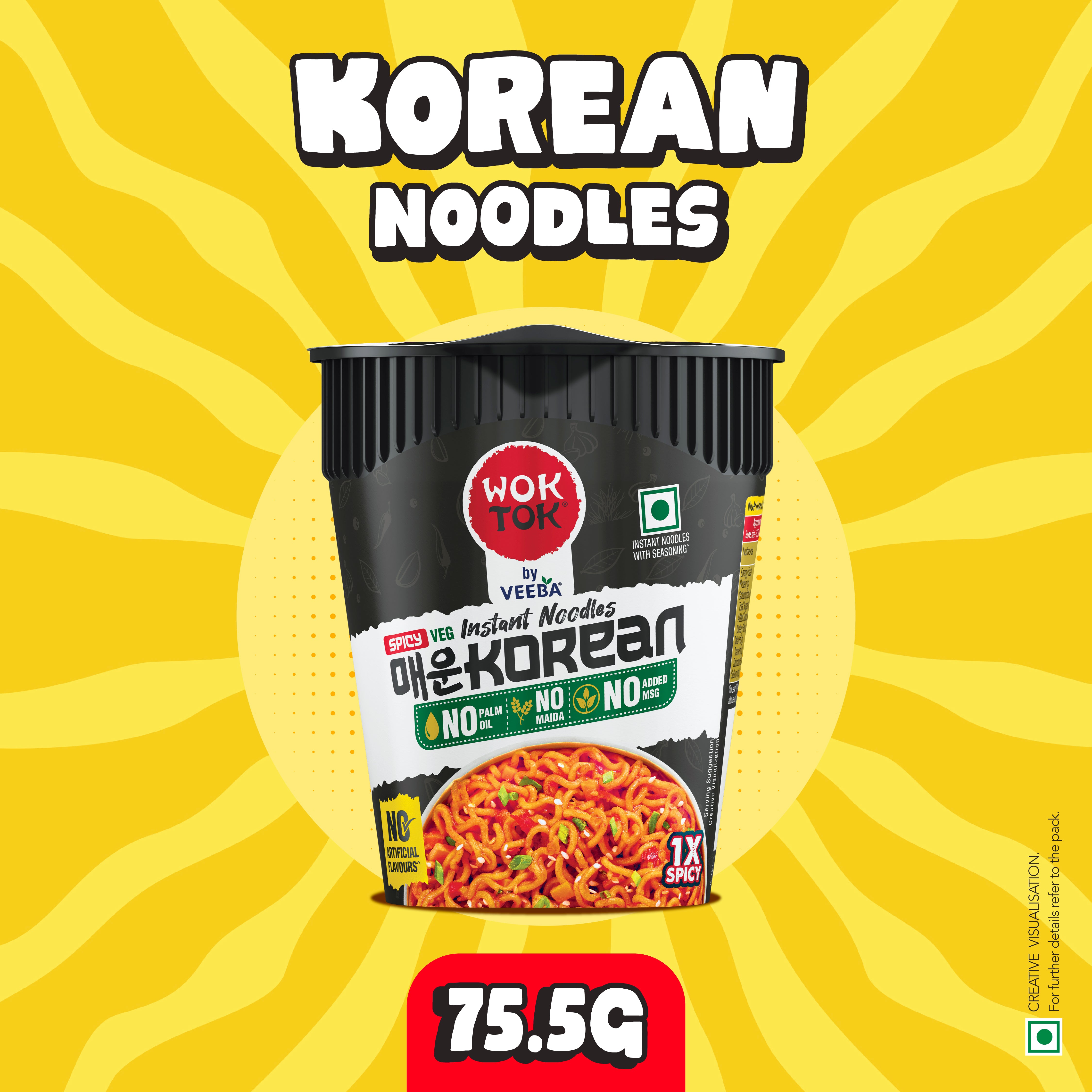 Instant Cup Noodles Spicy Korean (75.5G) – Wok Tok